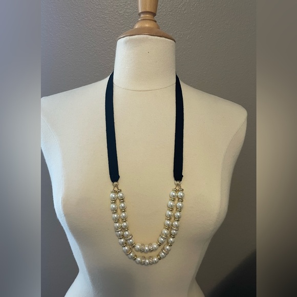 Talbots | Jewelry | Nwt Talbots Pearl And Rhinestone Necklace With ...